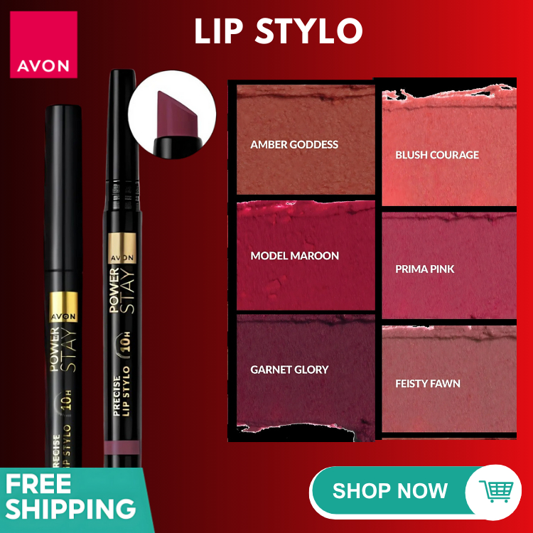 Avon Power Stay 10-Hour Lip Stylo 1.2g | Long Lasting Lipstick | Smudge ...