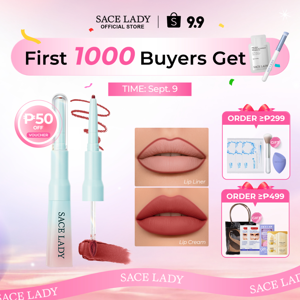 SACE LADY 2 in 1 Lip Cream Soft Matte Transferproof lip Liner ...
