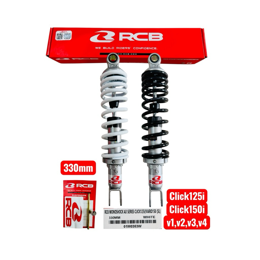 RCB SHOCK A3 SERIES 330mm CLICK125i,CLICK150i/CLICK160 V1/V2/V3/V4 BEAT ...