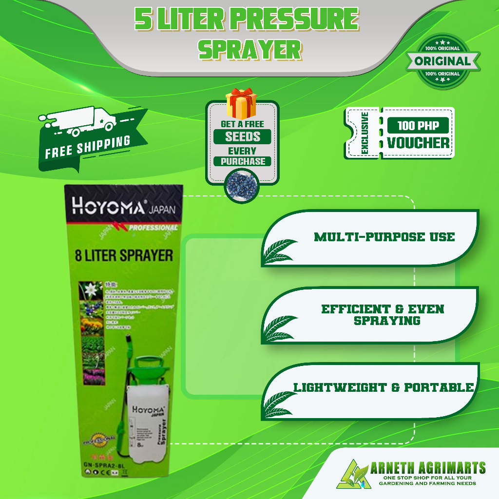 ARNETH HOYOMA JAPAN PROFESSIONAL 5 LITER PRESSURE SPRAYER | Shopee ...