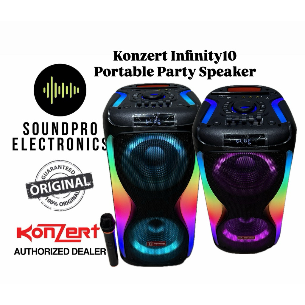 Konzert Infinity10 10” 6,500watts Portable Party Speaker Box USB ...