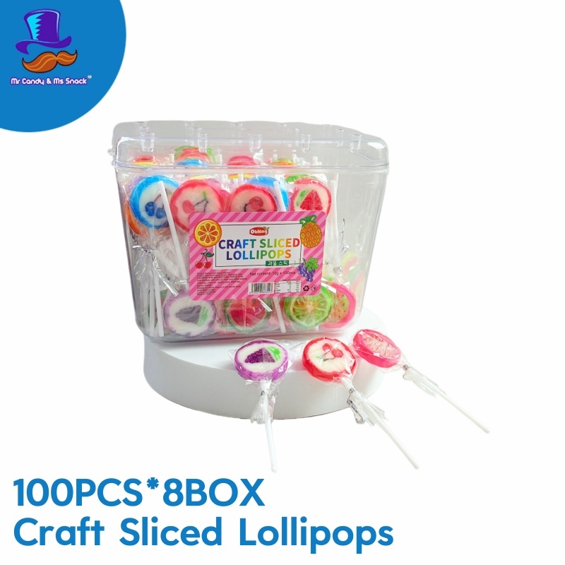 COD【Mr candy】100pcs Craft Sliced Lollipops/Children's Candy/Savory ...