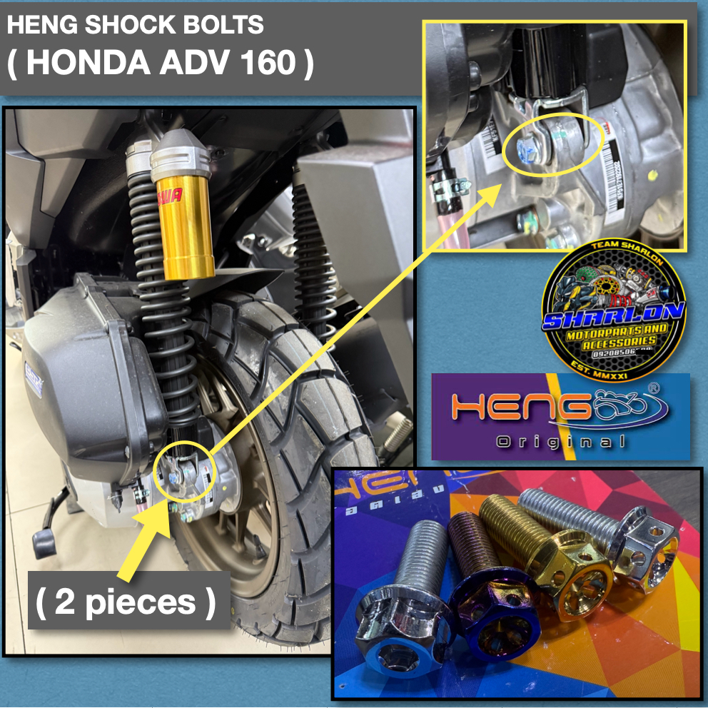 HENG Original Rear Shock CNC Bolts for HONDA ADV 160 (2pcs) | Shopee ...