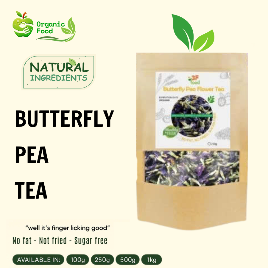 B1T1 Dried Blue Butterfly Pea Blue Tea Clitoria Ternatea Flowers ...