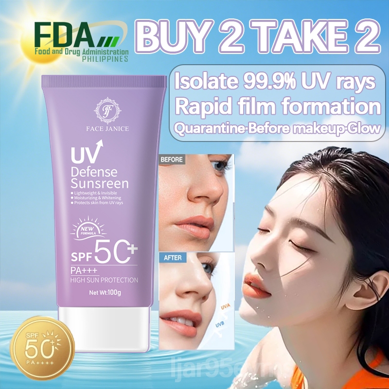 FDA Sunscreen SPF 50 For Face Original UV High Defense whitening Cream ...