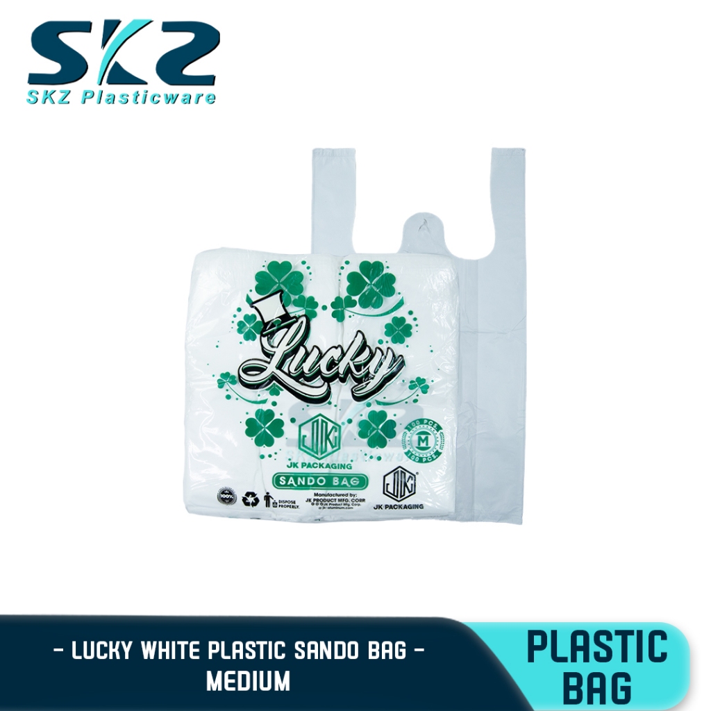 LUCKY White Plastic Sando Bag 100pcs | Shopee Philippines