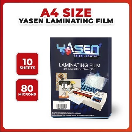 20pcs Yasen Laminating Film A4 80 microns 2x(10sheets per pack ...