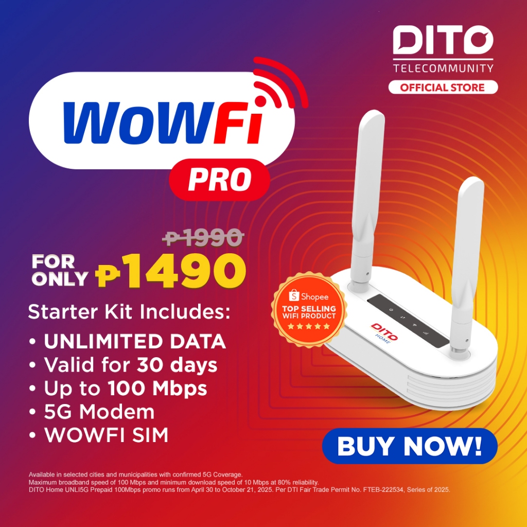 DITO Home WiFi Pro w/ 30 Days UNLI 5G Data | Shopee Philippines