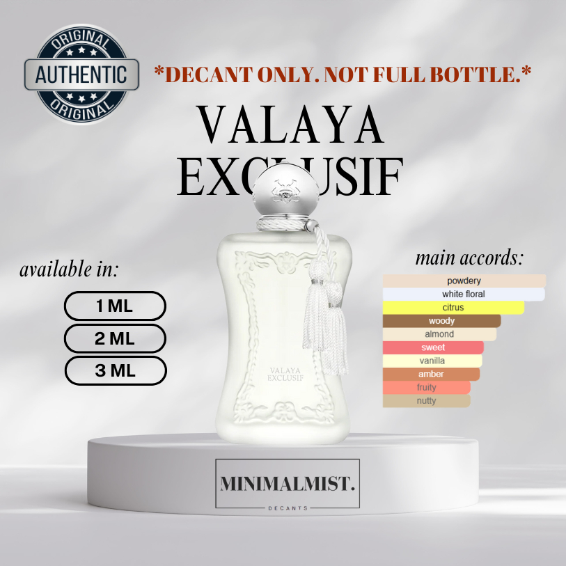 [DECANT] Valaya Exclusif Parfum by PDM | 0.5ml, 1ml, 2ml, 3ml decant ...