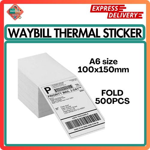 A6 WAYBILL FOLD AND ROLL THERMAL PAPER STICKER | Shopee Philippines