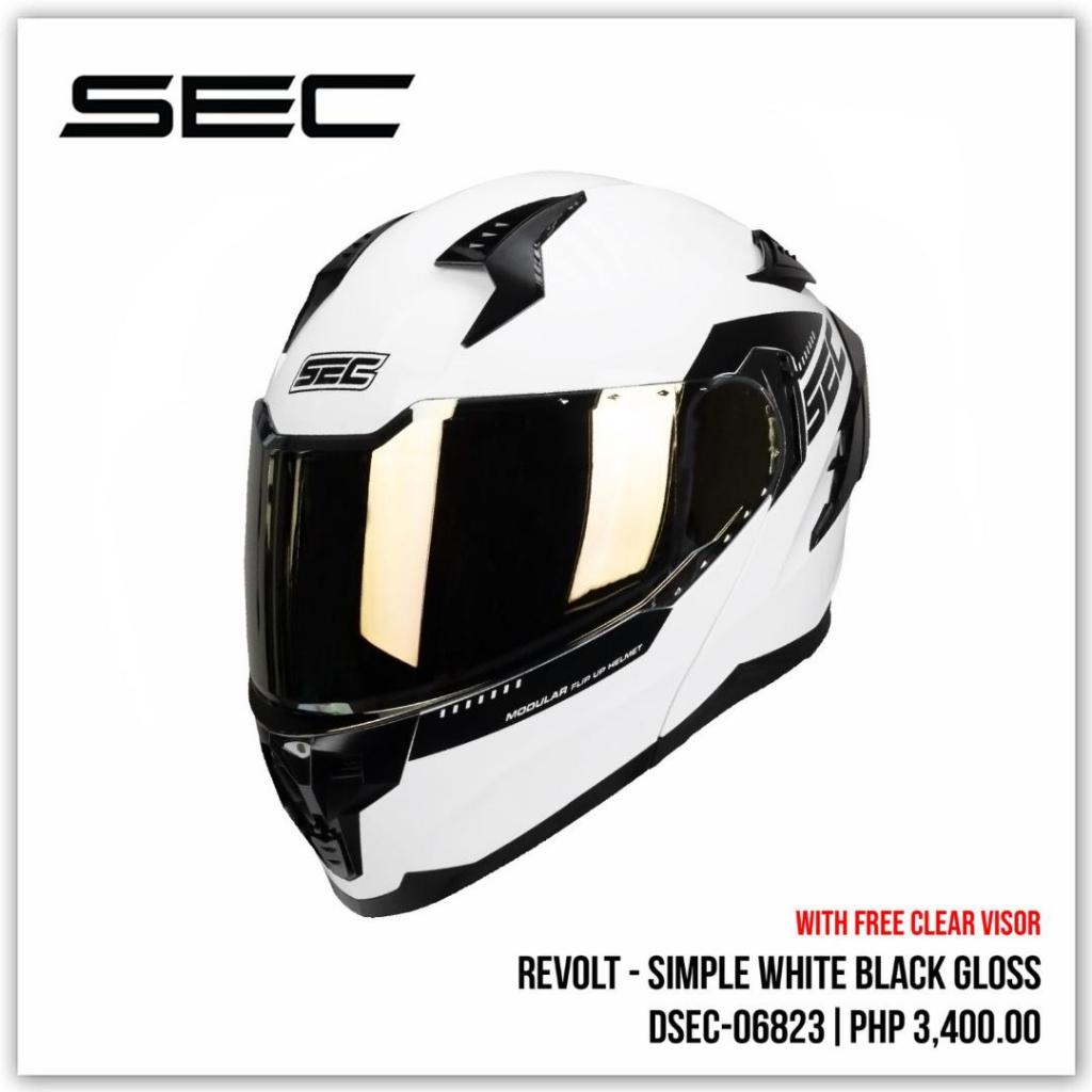SEC REVOLT (NEW 2026 DESIGN) SIMPLE MODULAR DUAL VISOR FULL FACE HELMET ...