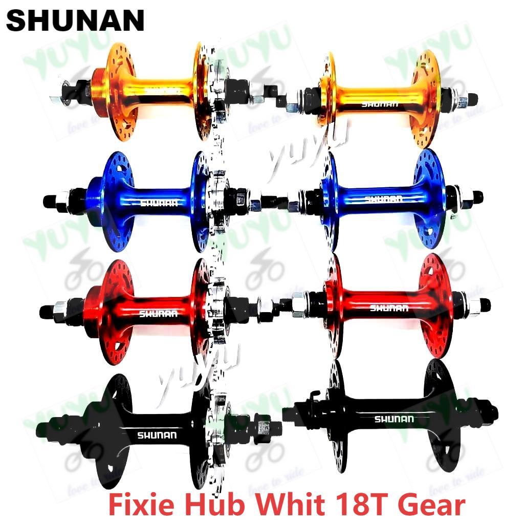 TAIWAN SHUNAN Alloy Hub Front & Rear 32 36 Holes 18T Sealed Bearing Hub ...