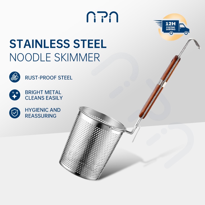 Nipin 304 Stainless Steel Mesh Food Strainer Basket Noodle Strainer ...
