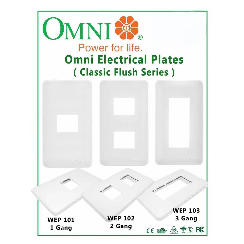 OMNI Electrical Plates (Classic Flush Series) 1 Gang ,2 Gang,3 Gang ...