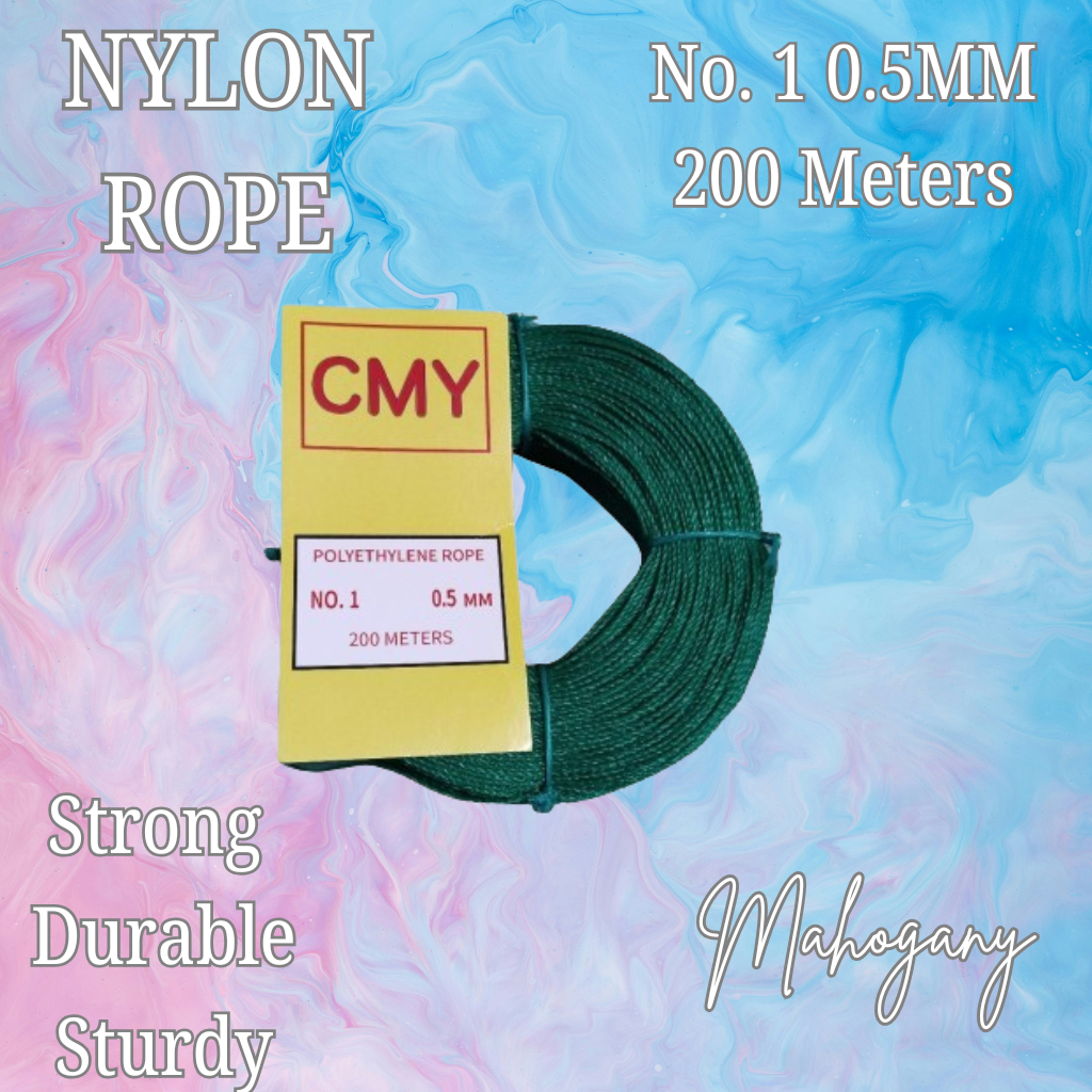 #1 0.5mm GREEN/YELLOW POLYETHYLENE ROPE (200 Meters)/NYLON ROPE/LUBID ...