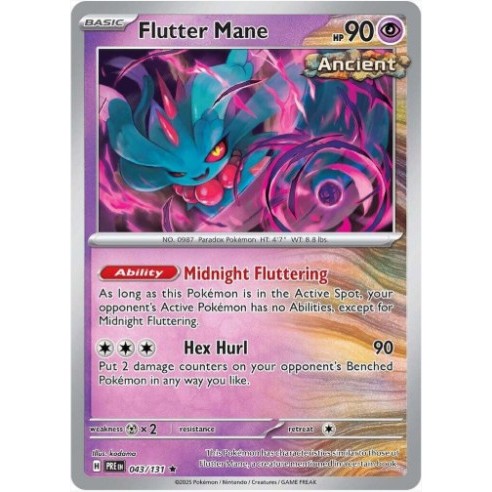 [EN] [PRE] 043/131 - Flutter Mane - Rare - SV08.5: Prismatic Evolutions ...