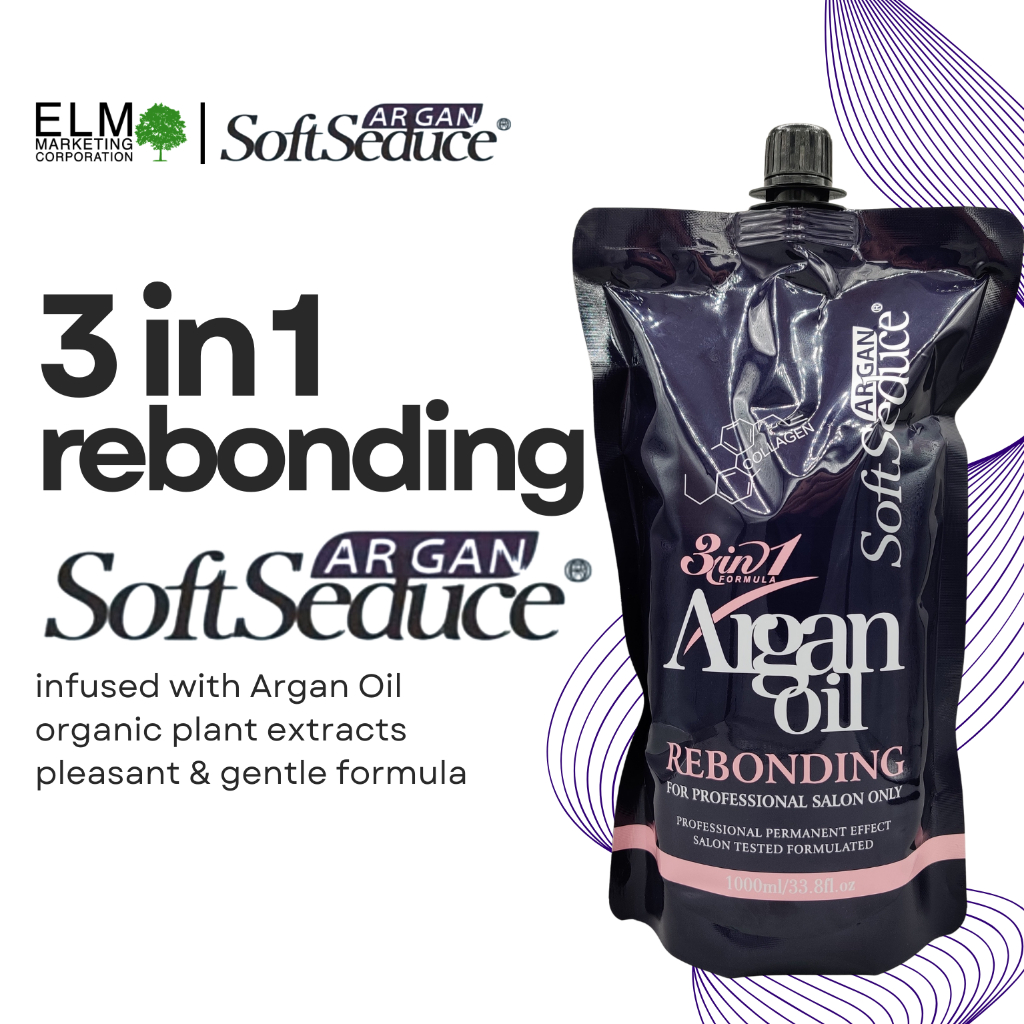 3 in 1 REBONDING SoftSeduce Argan Oil Rebonding 1 Liter Resealable ...