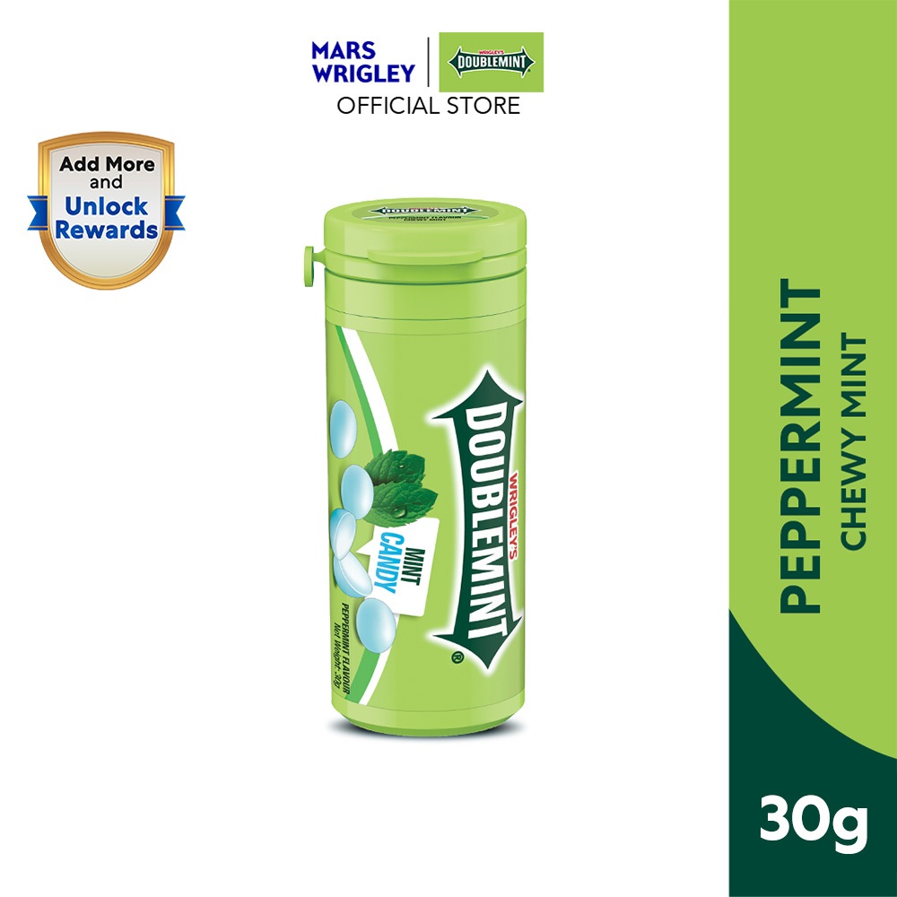 DOUBLEMINT Chewy Mint Candy Peppermint 30g | Sugar-free Mint Candy ...