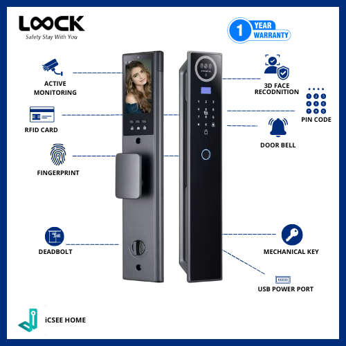 LOOCK F-20 SMART DOOR LOCK - Smart Digital Lock for Maindoor - Keyless ...
