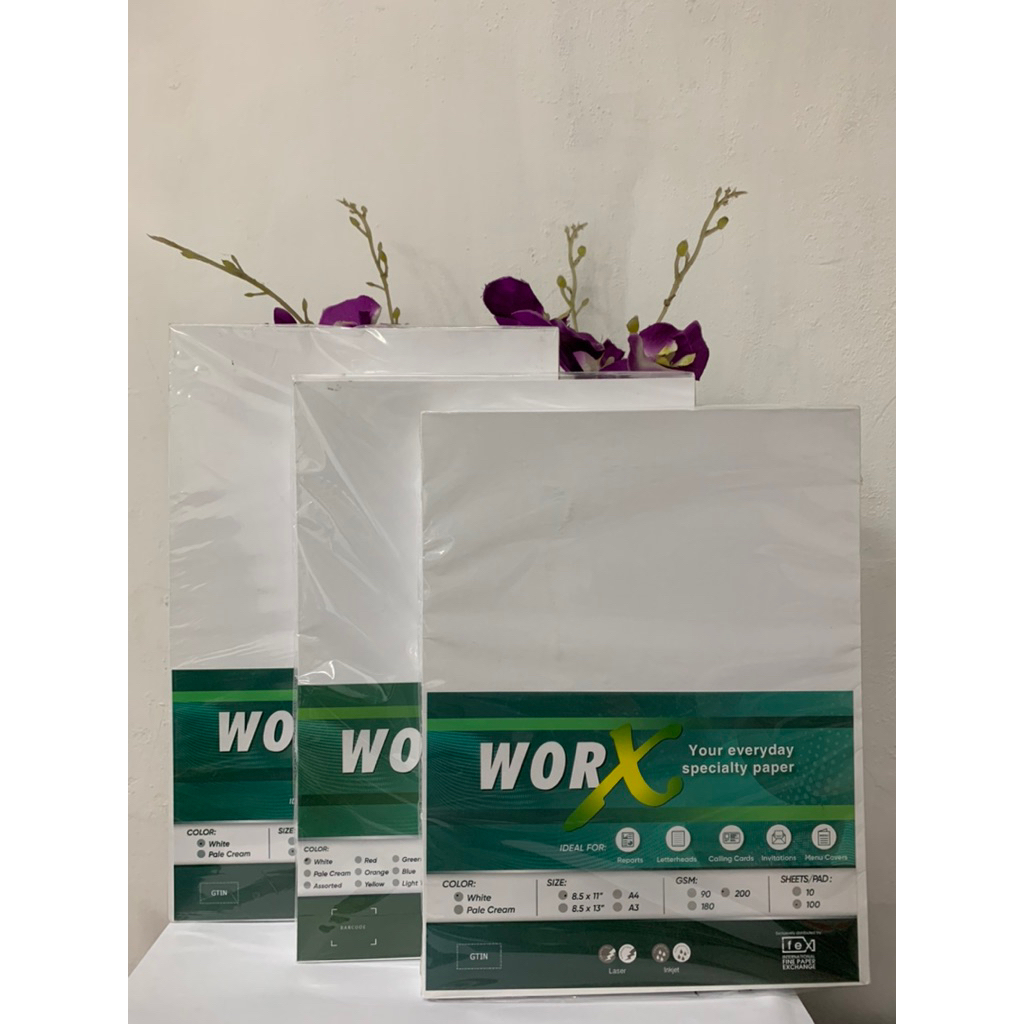 WORX Specialty Paper White 200gsm (Long,A4 and Short size) | Shopee ...