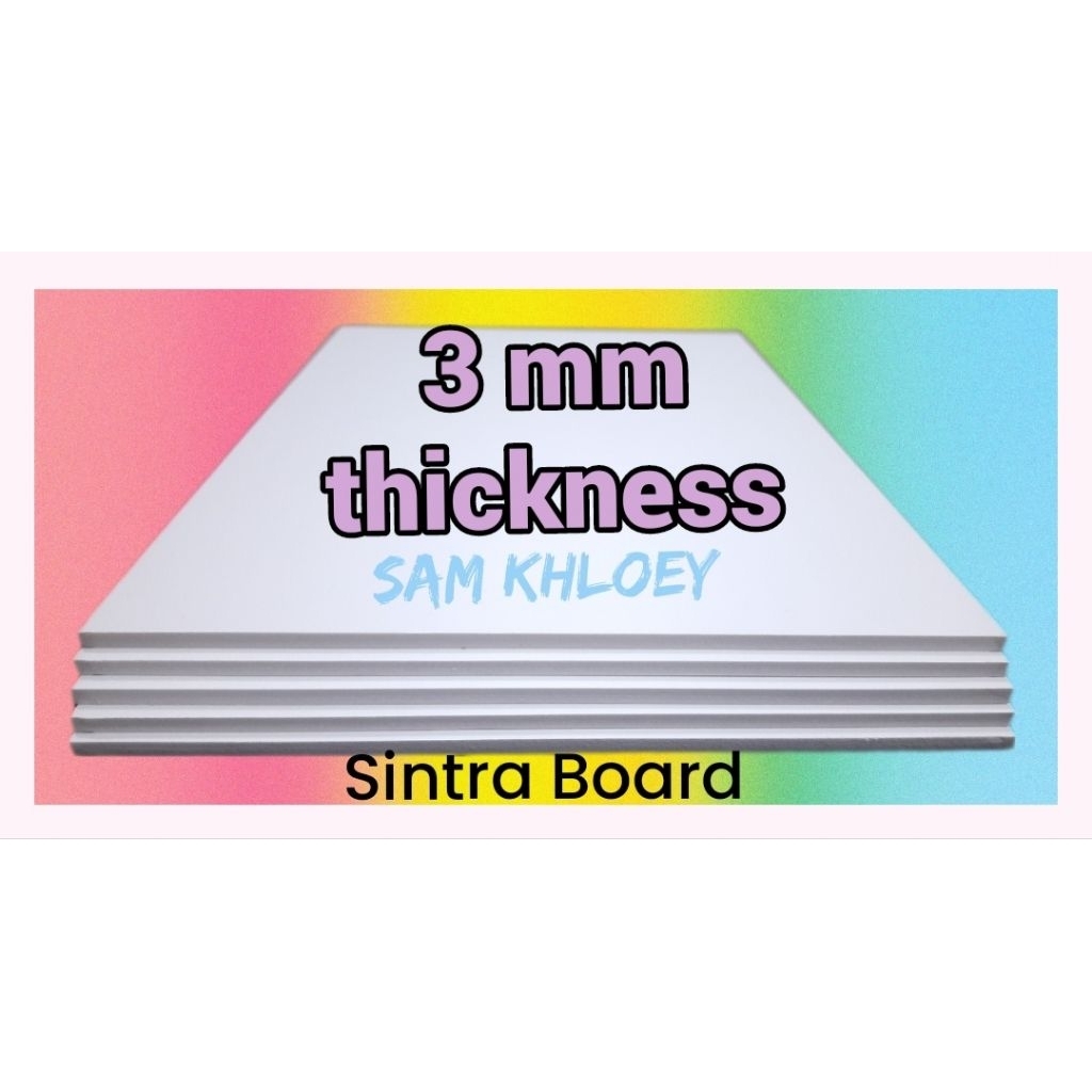 Sintra Board 3mm Standard Type, Semi-Hard A5,A4,A3 White | Shopee ...