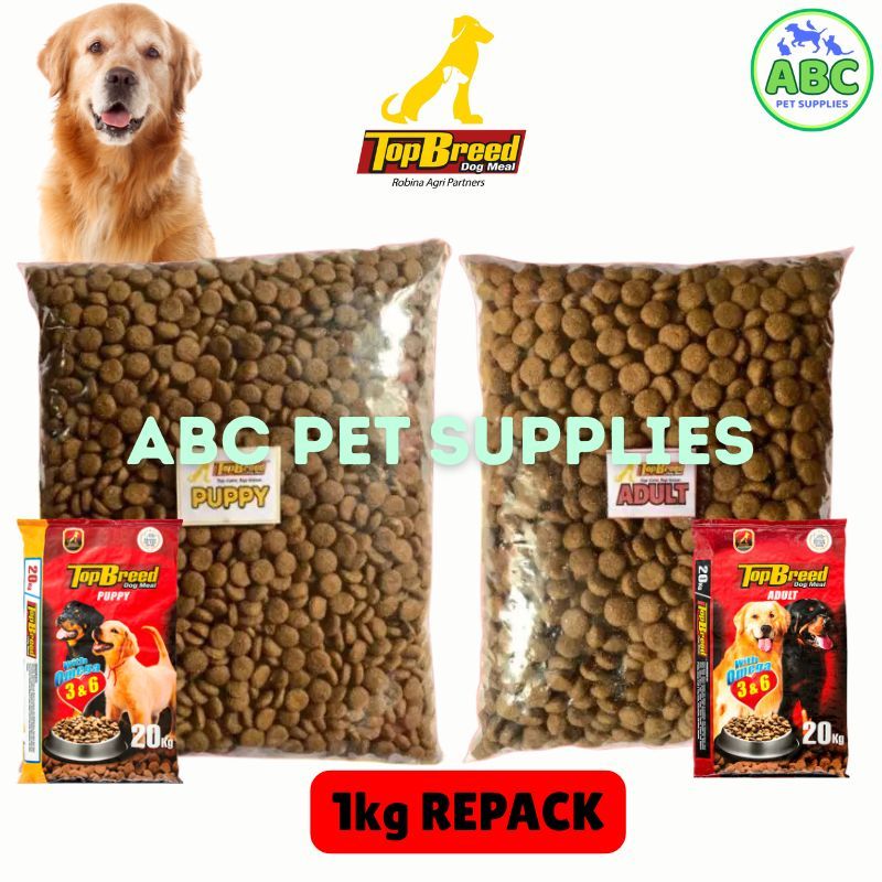 1KG REPACK TOP BREED TOPBREED DRY DOG FOOD FOR ADULT AND PUPPY DOG MEAL ...