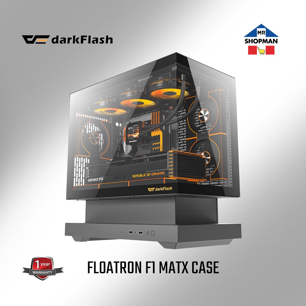 Darkflash Floatron F1 MATX Black PC Case | Shopee Philippines
