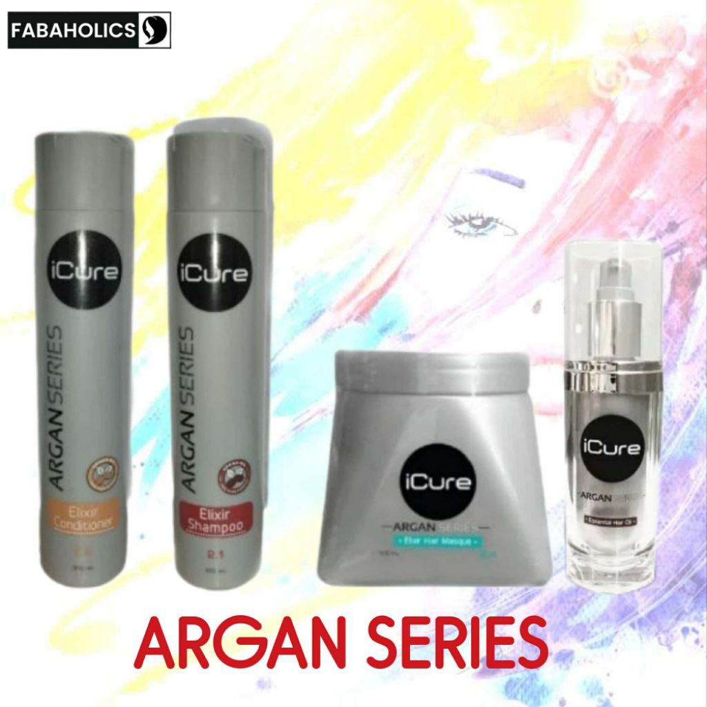 Icure Argan Elixir Series (Oil,Masque,Shampoo,Conditioner) | Shopee ...