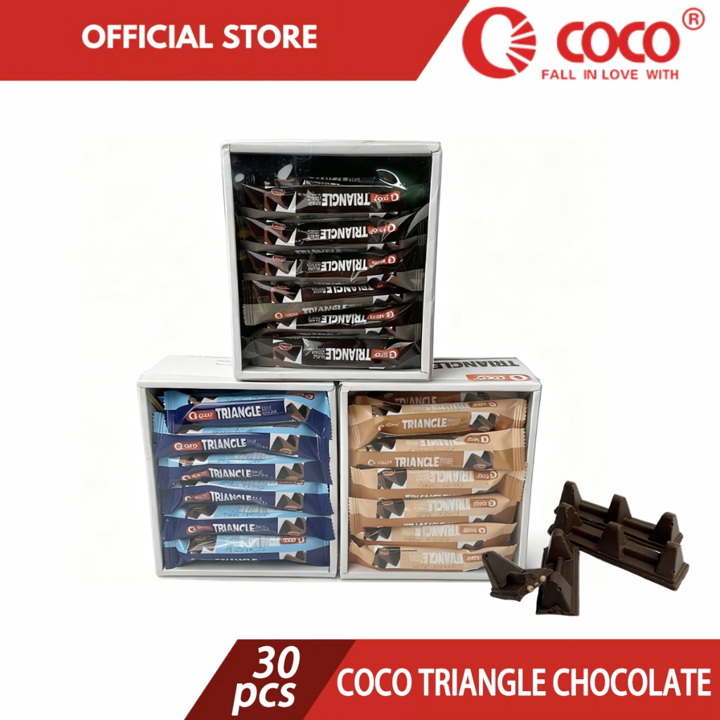 COCO Triangle chocolate 10g 30pcs/box Black/Milk/Nuts Gifts/Party ...