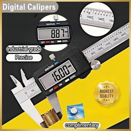 Pure Stainless Steel 0-150mm Digital Calipers LCD Electronic Measuring ...