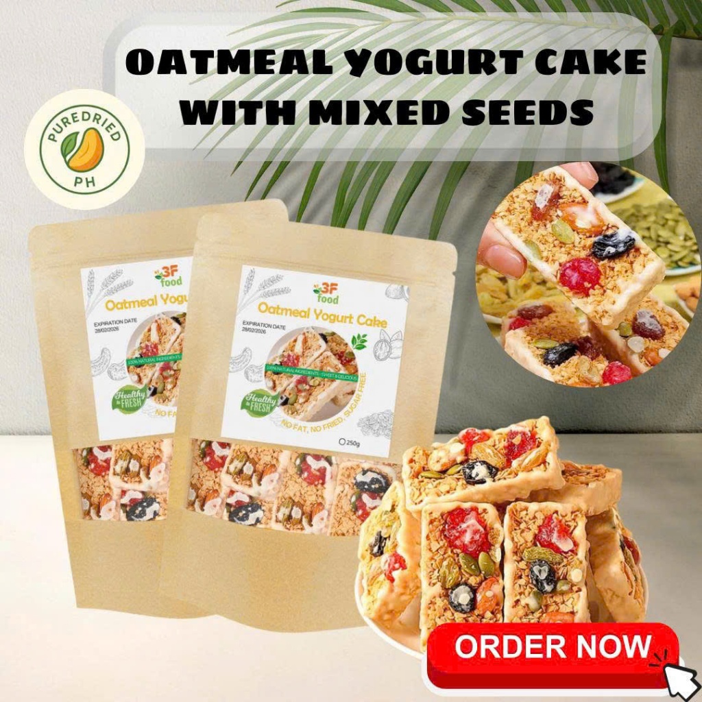 【BEST SELLER】3F Food Oatmeal Yogurt Cake with Mixed Seeds Healthy Snack ...