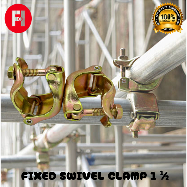 HEAVY DUTY SWIVEL CLAMP SCAFFOLDING FIXED CLAMP 1 1/2 PER BOX (30 PCS ...