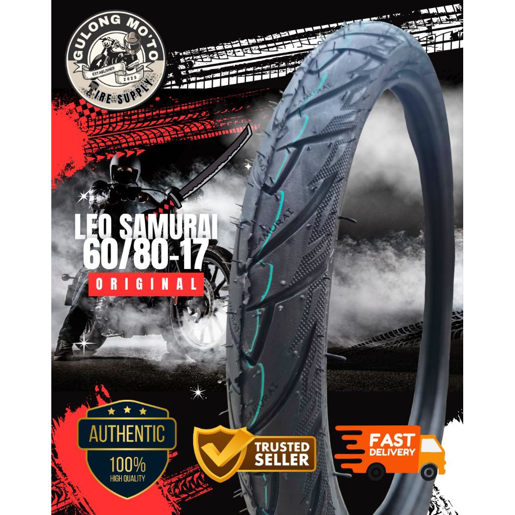 Motorcycle Tire LEO Samurai Tube Type Mura't Dekalidad Size 60/80-17 ...