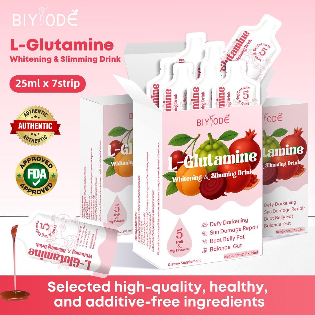 BIYODE L-Glutamine Whitening Drink-(25ml*7 Sticks Oral liquid) Beauty ...