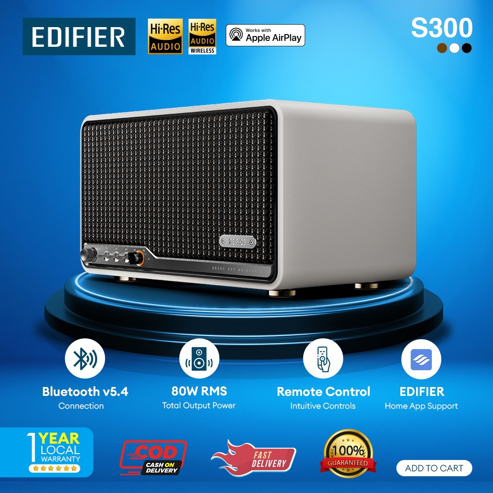 Edifier S300 Bluetooth Tabletop Speaker | Wireless Hi-Fi Sound ...
