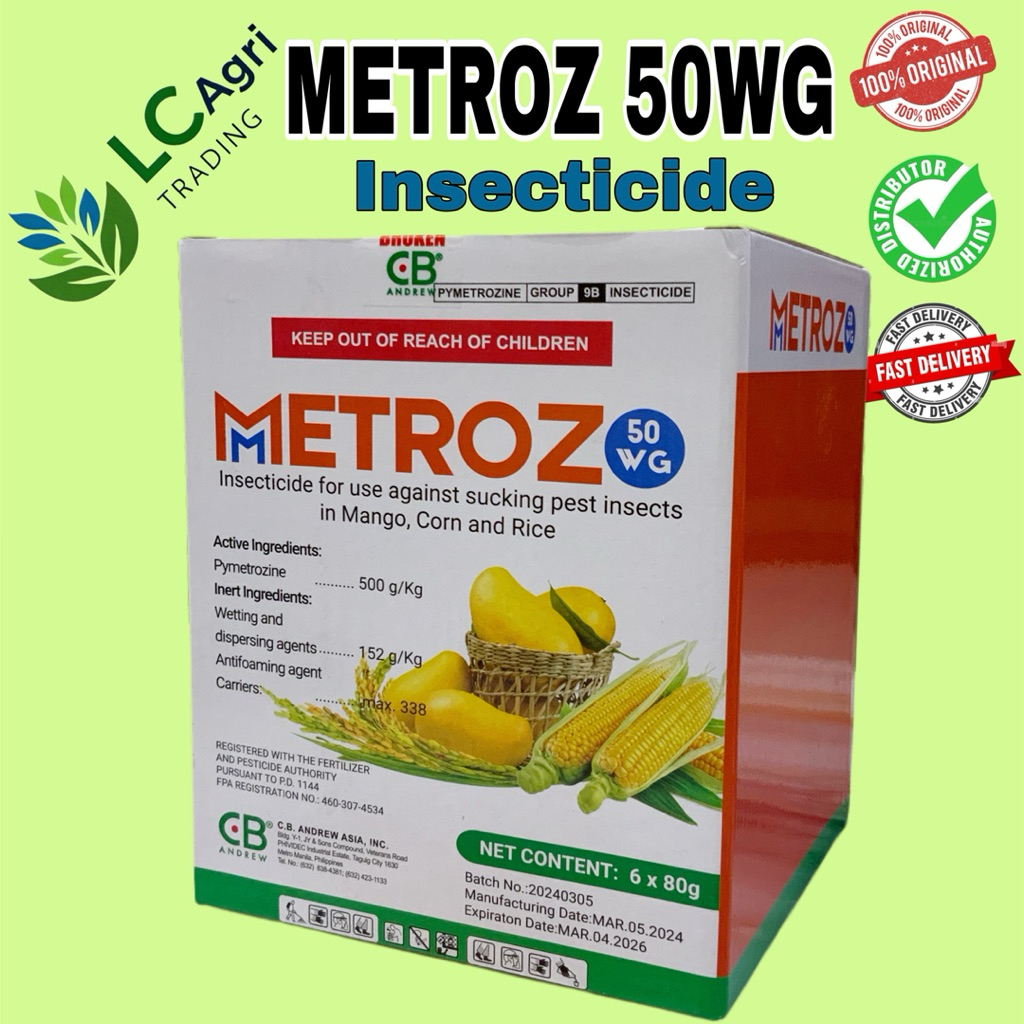 Metroz Insecticide 50Wg Pymetrozine 1box - 6sachetx80g by CB Andrews ...