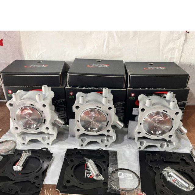 JVT CYLINDER KIT CLICK 125 BLOCK set CHROMEBORE pin 13 59mm 62mm 63mm ...