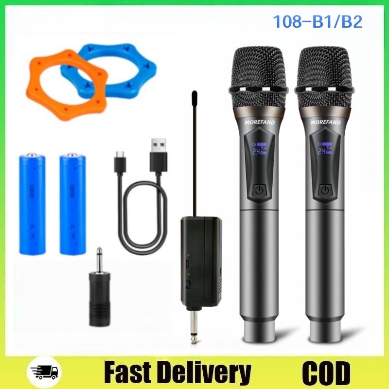 Wireless Microphone 108V1-S/108V2-S UHF charging microphone 1280mA ...