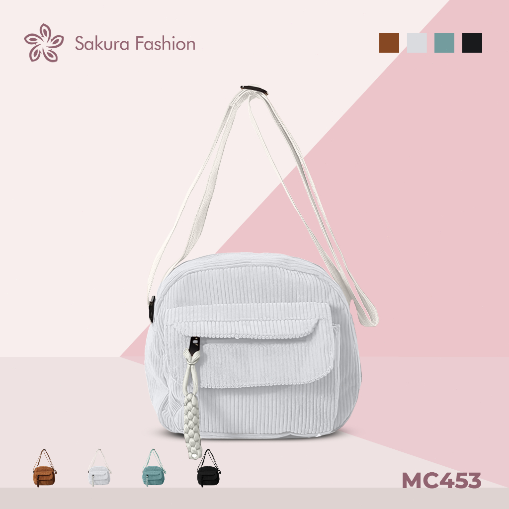 SAKURA Slingbag For Women Corduroy 2 Way Shoulder Crossbody Bag in ...