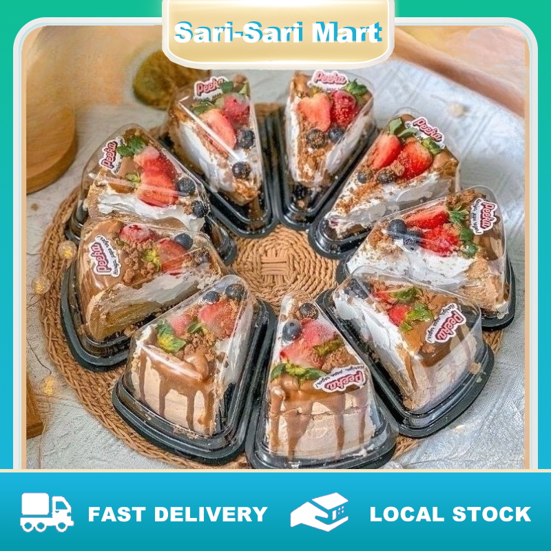 50pcs Triangle Cake Box Single Slice Cake Container Box For Cake 【6 ...