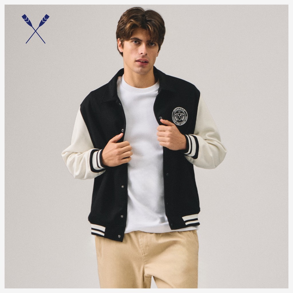 Regatta Regular Fit Varsity Jacket With Chest Emblem For Men (Black ...
