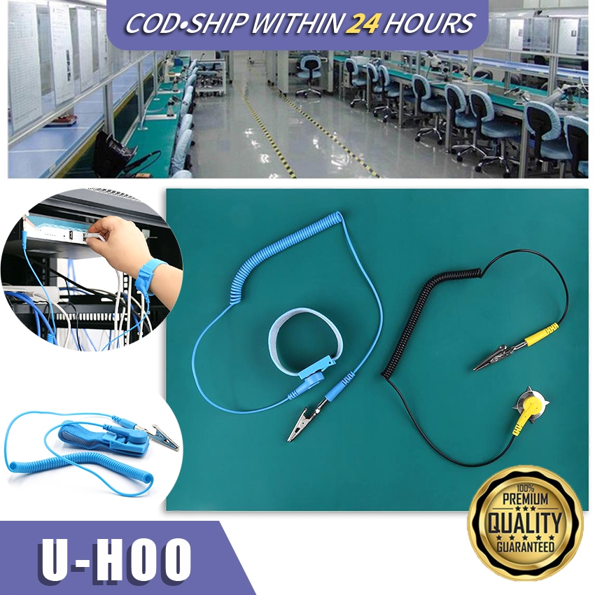 Anti Static Wrist Strap Electrostatic Discharge Desktop ESD Grounding ...