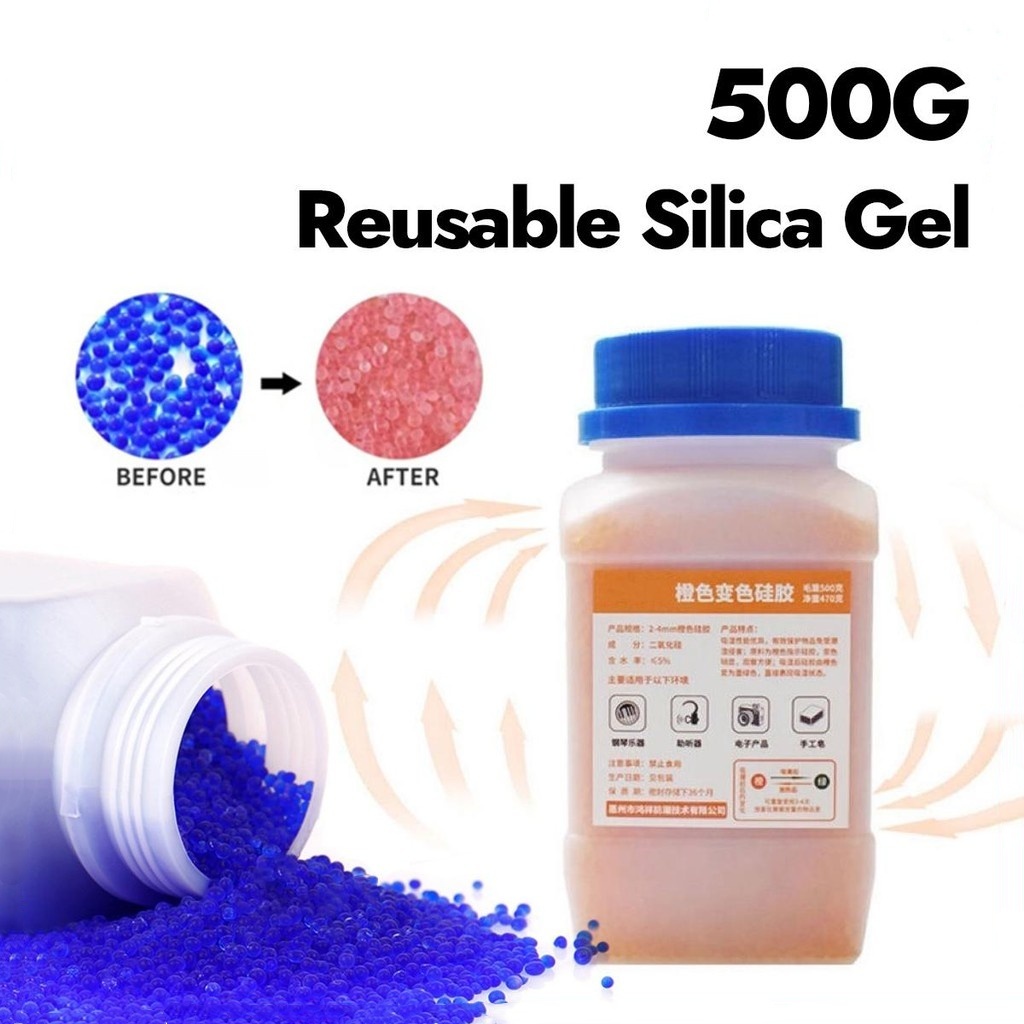 Reusable Color Changing Silica Gel 500g Dryer for protect the camera ...