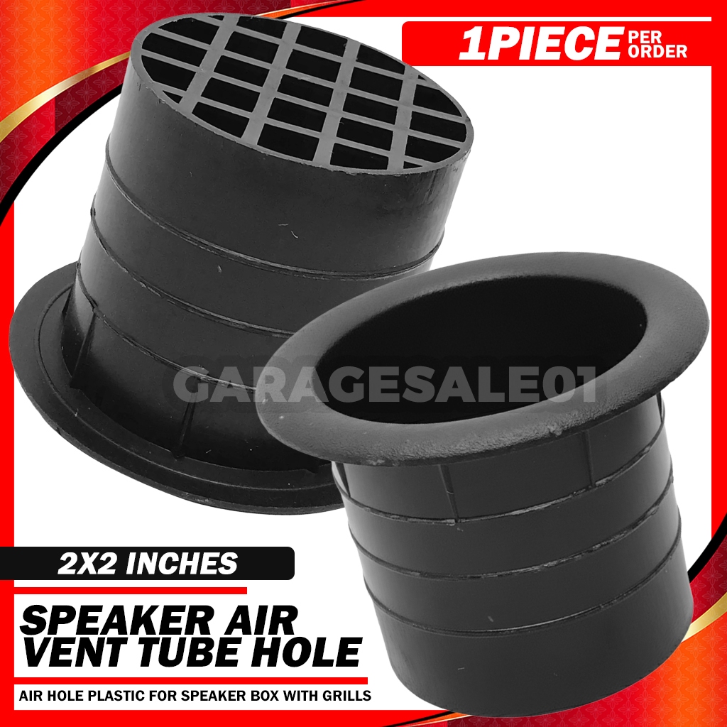GS 2"x2" Speaker Air Vent Tube with Grill – Durable Plastic Port Hole ...
