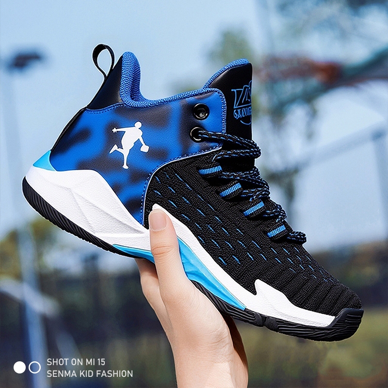 SENMA Basketball Shoes For Kids Boys High-Top Sneakers Korean Sport ...