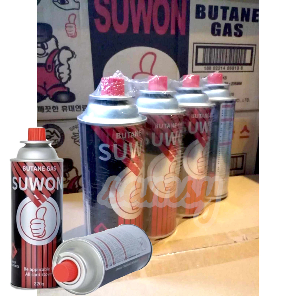 SUWON Safe Butane Gas for Gas Stove 220g x 4pcs Korean Gas Tank ...
