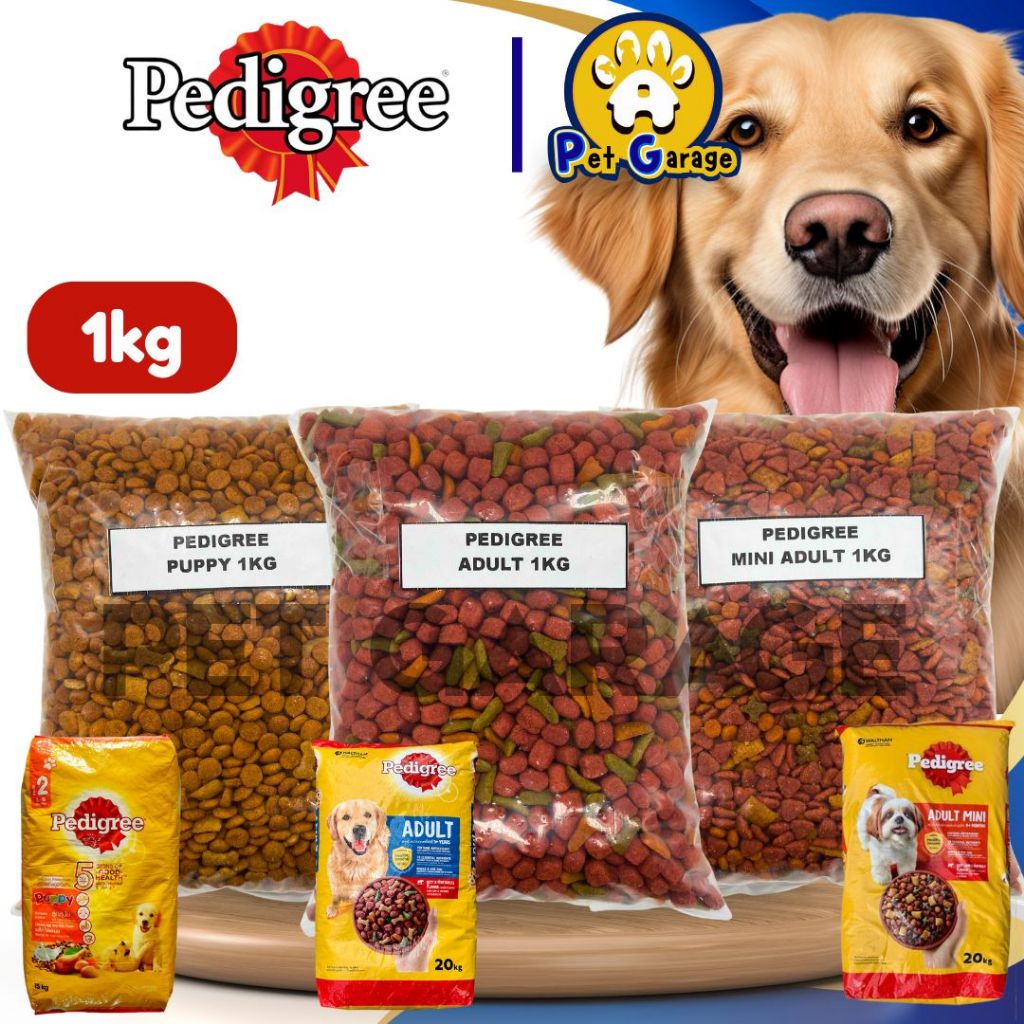 1kg Pedigree Dog Dogs Dry Food All Stages Mini Adult Puppy Promotes ...