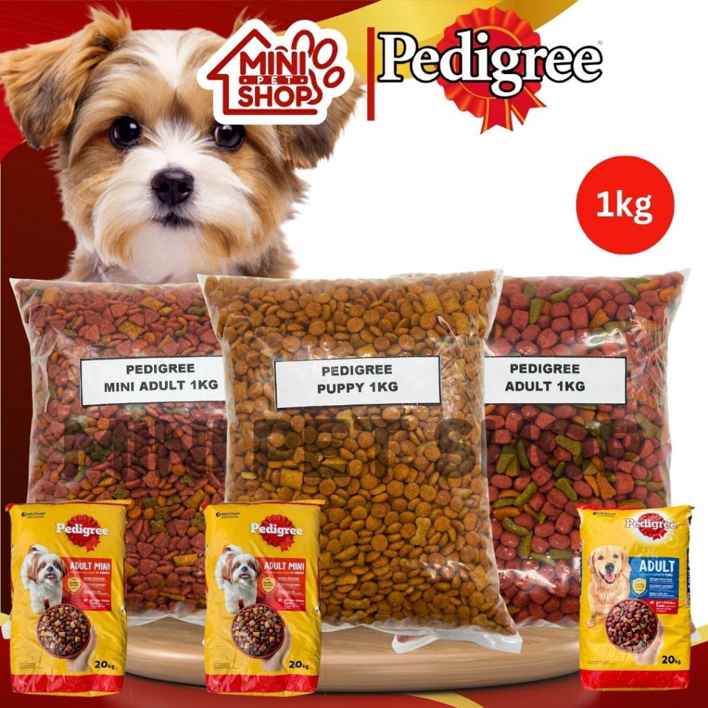 1kg Pedigree All Stages Mini Adult Puppy Complete Balanced Nutrition ...
