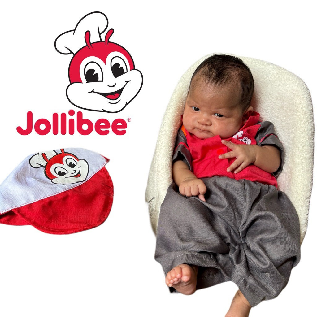 Jollibee crew costume milestone baby milestone babycrew | Shopee ...