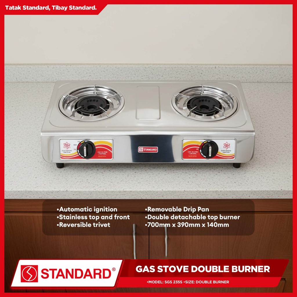 Standard LPG Gas Stove Double Burner SGS235s (BURNER ONLY) | Shopee ...